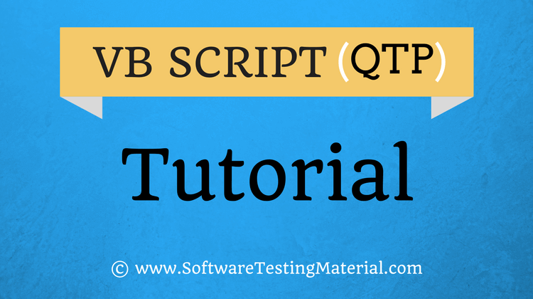 VBScript for Automation (QTP/UFT) Testing