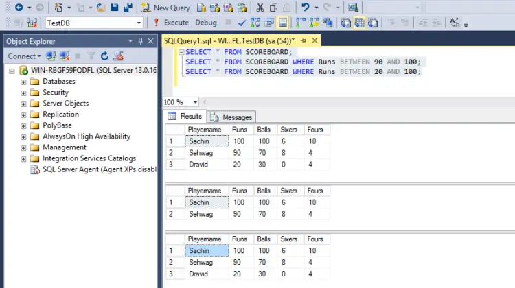 Sql Between Operator Sql Tutorial Software Testing Material
