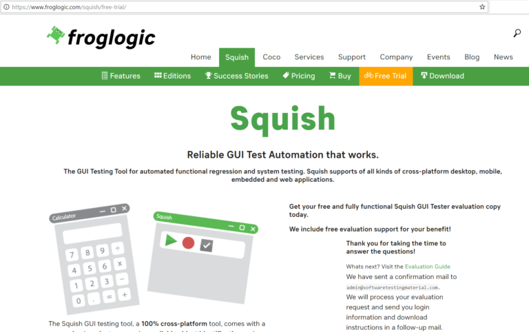 Froglogic Squish GUI Automation Tool | Review | Software Testing Material