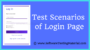How to write Test Cases for a Login Page