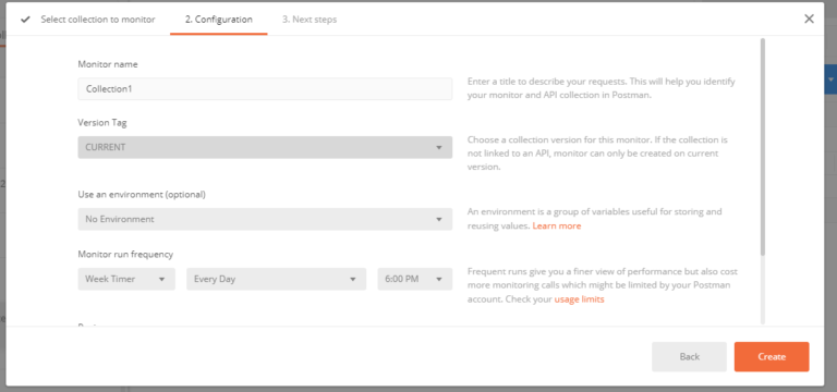 Monitor Collections in Postman