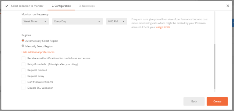 Monitor Collections in Postman