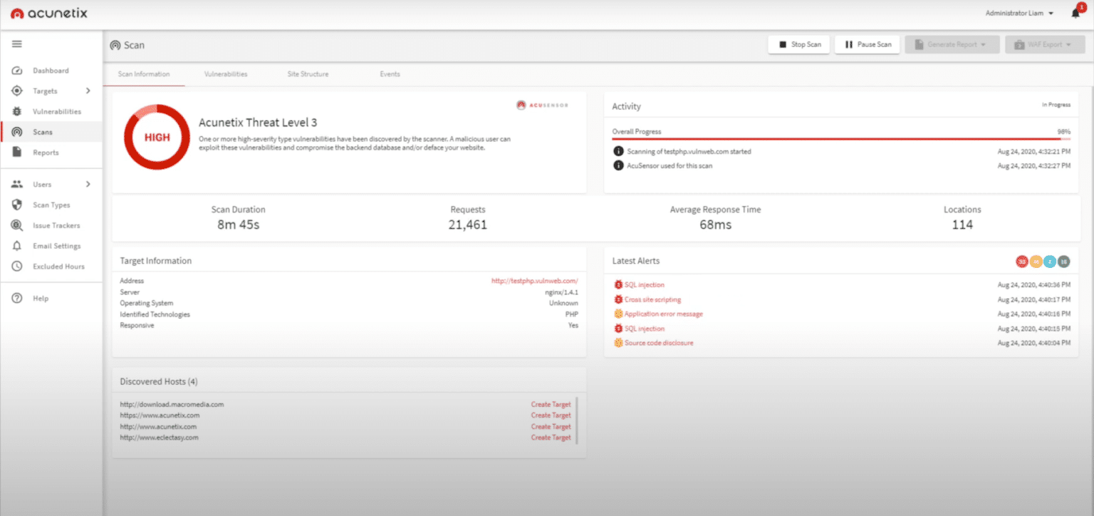 Acunetix Web Application Security Scanner Review
